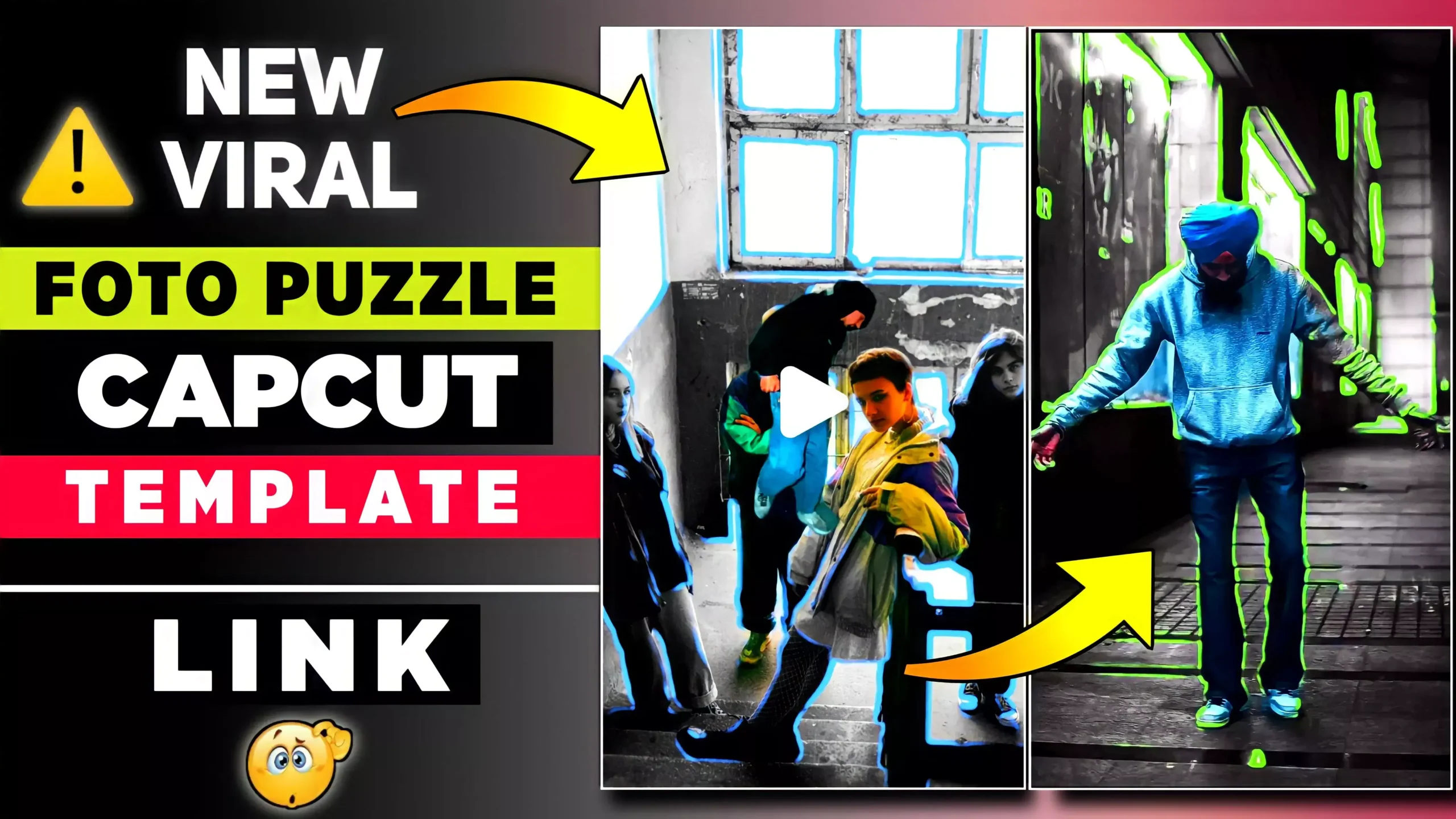 Original Foto Puzzle X Efek Capcut Template 100 Working Link 2023 Anupsagar