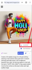 Bing AI Holi Wall Name Image Generator | Create Your Image - Anupsagar
