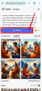 Bing AI Pandit Ji Reading Hand Name Image Generator | Create Your Image ...