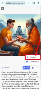 Bing AI Pandit Ji Reading Hand Name Image Generator | Create Your Image - Anupsagar