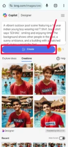 Bing AI Swimming Pools T Shirt Name Photo generator | Create Your Image ...