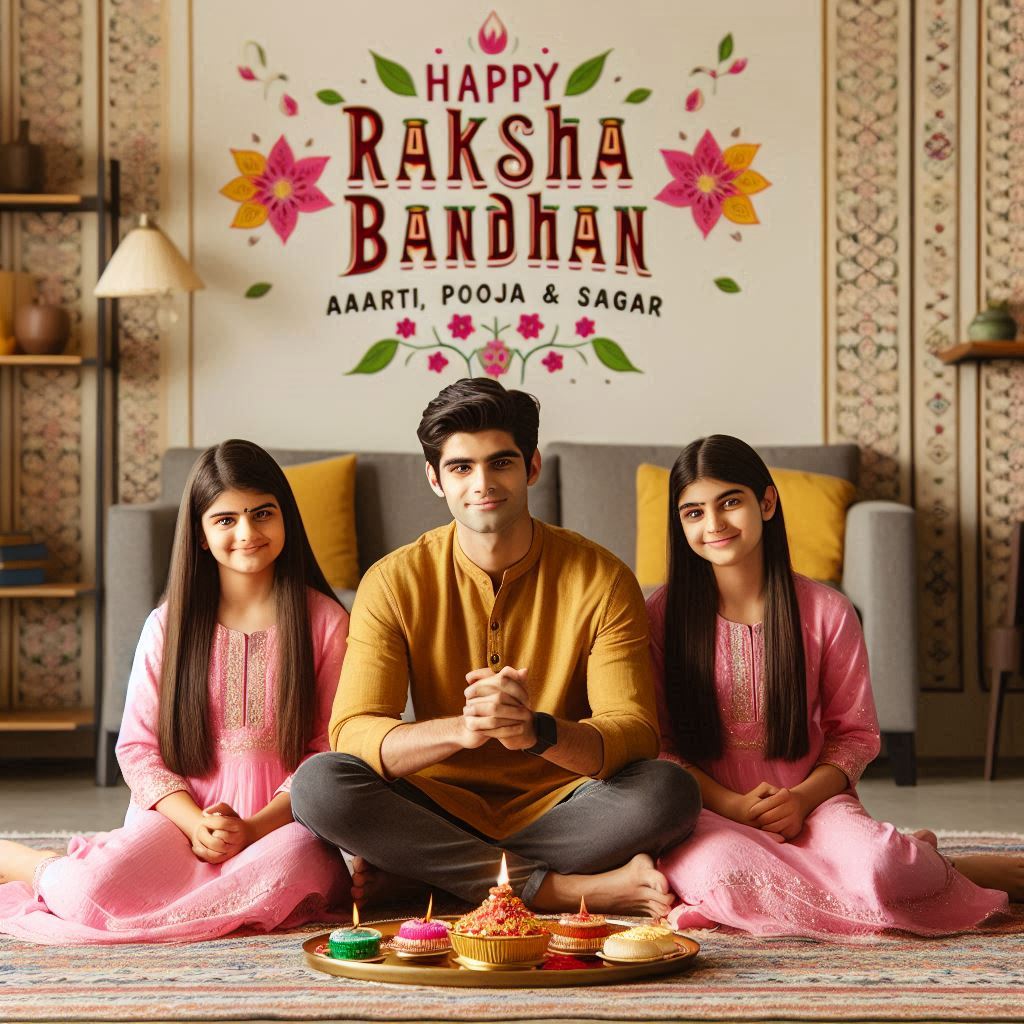 Raksha Bandhan Name Photo Editing | Bing AI Prompts 2024 - Anupsagar