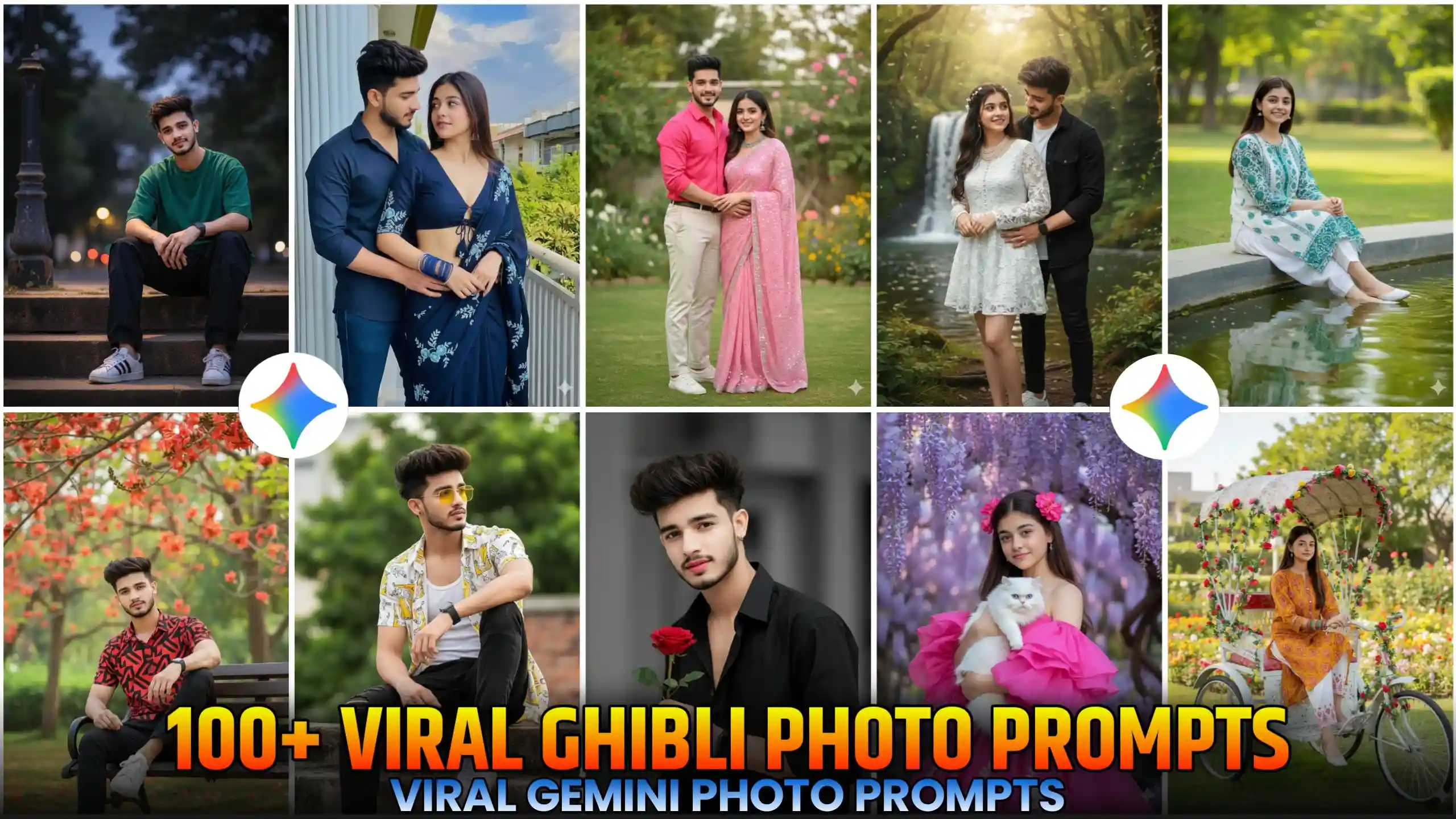 New 100+ Google Gemini Boy Girl & Couple Photo Editing Prompts | Real Face - Anupsagar